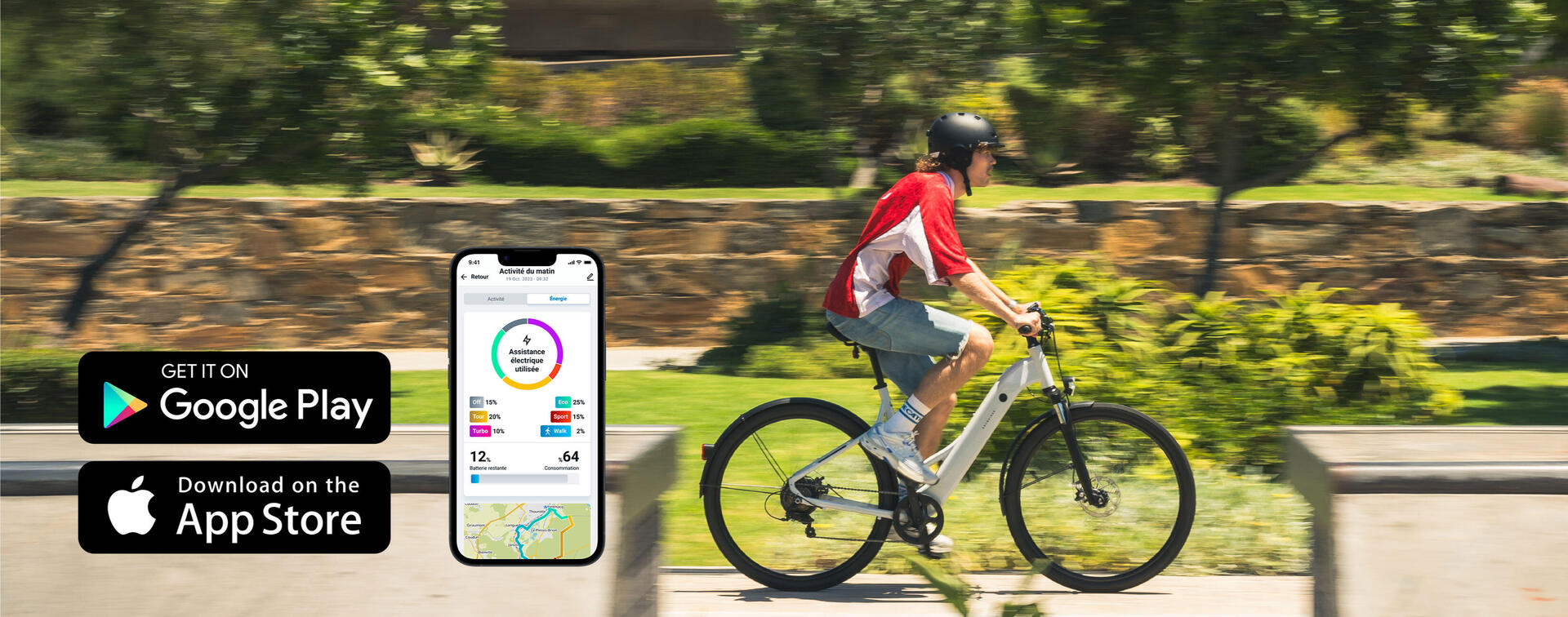 Vélo tout chemin électrique cadre haut, e-actv 100 gris anthracite ROCKRIDER | Decathlon